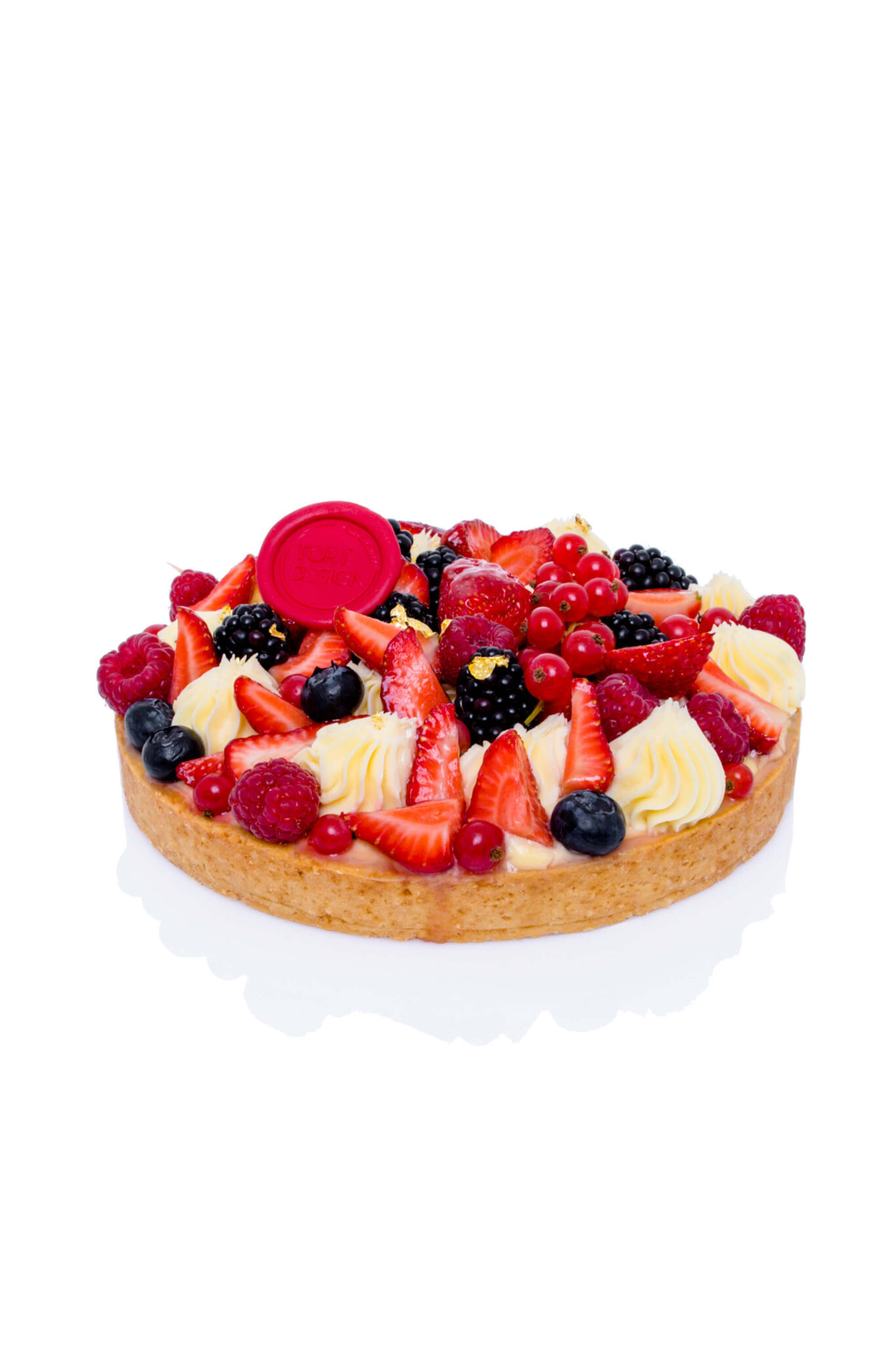 Tartă cu Vanilie si fructe rosii - Tort Design